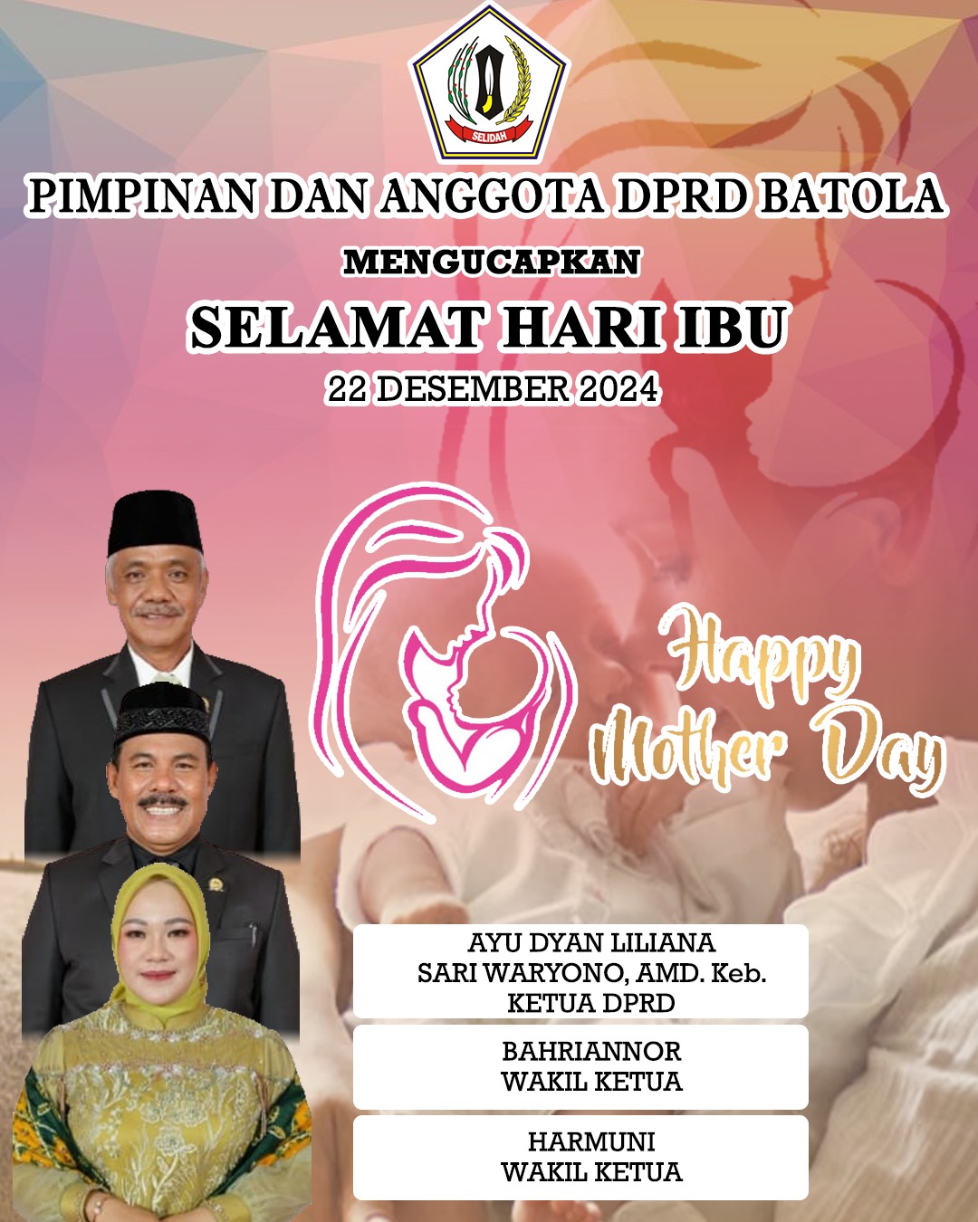 Pimpinan dan Anggota DPRD Batola Mengucapkan Selamat Hari Ibu 22 Desember 2024 – koranbanjar.NET